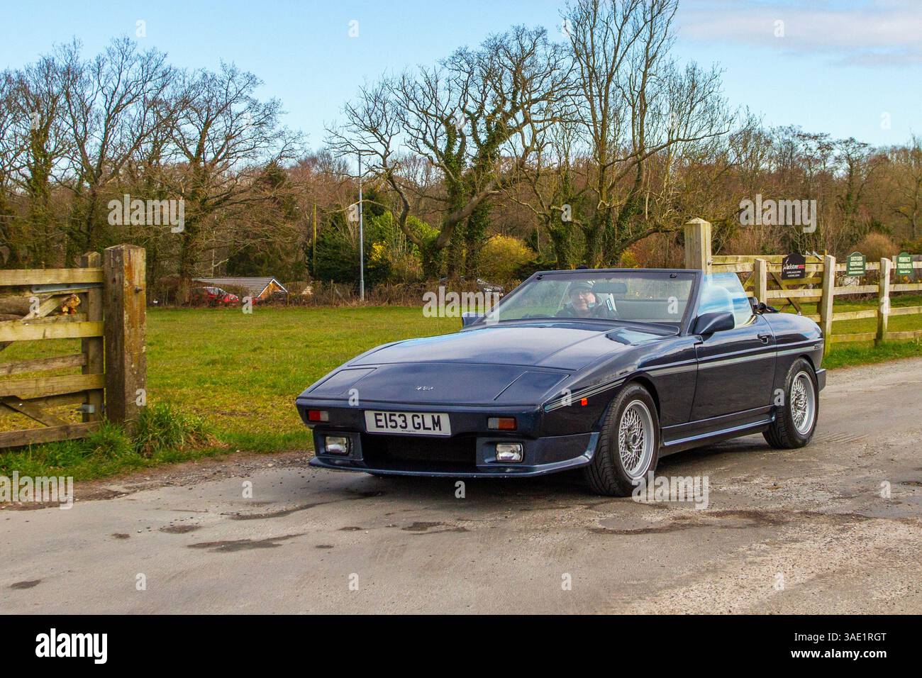 1987 80s eighties Tvr British Blackpool made sports car arriving at ...