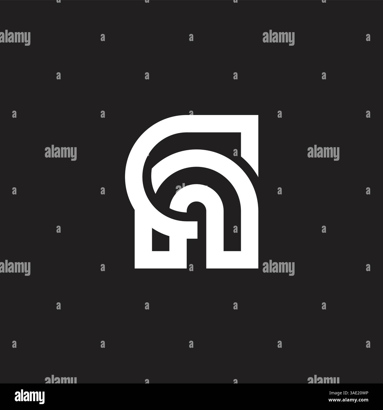 letter cn loop stripes geometric simple logo vector Stock Vector Image ...