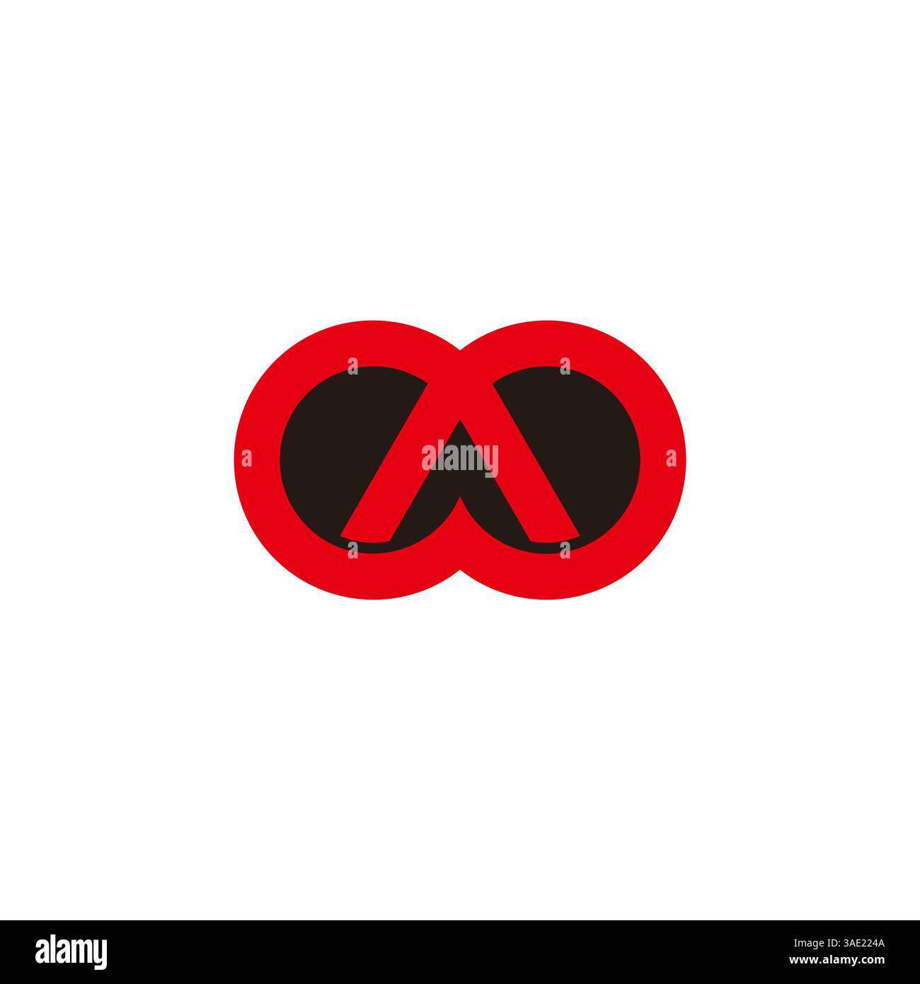 abstract night camp red fire triangle loop logo vector Stock Vector ...