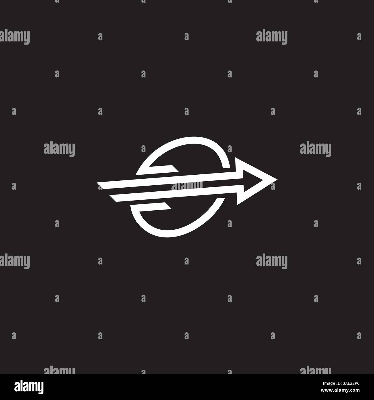 bow arrow swoosh circles geometric logo vector Stock Vector Image & Art ...