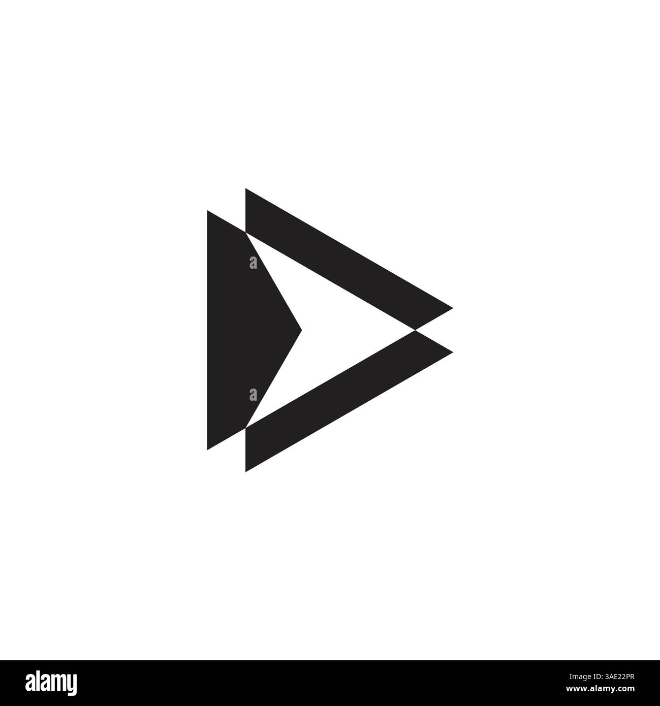 letter d triangles arrow direction logo vector Stock Vector Image & Art ...