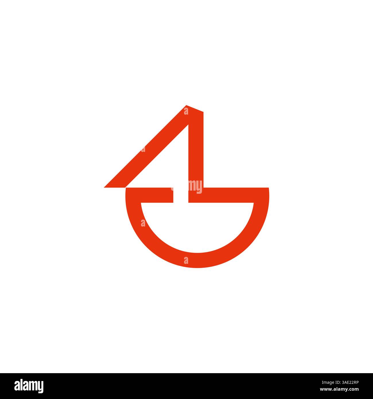 Simple sailboat outline drawing Stock Vector Images - Alamy
