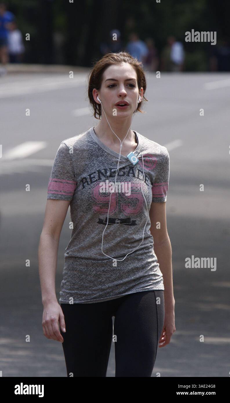 June 3 2008, New York City Actress Anne Hathaway was in Central Park in ...