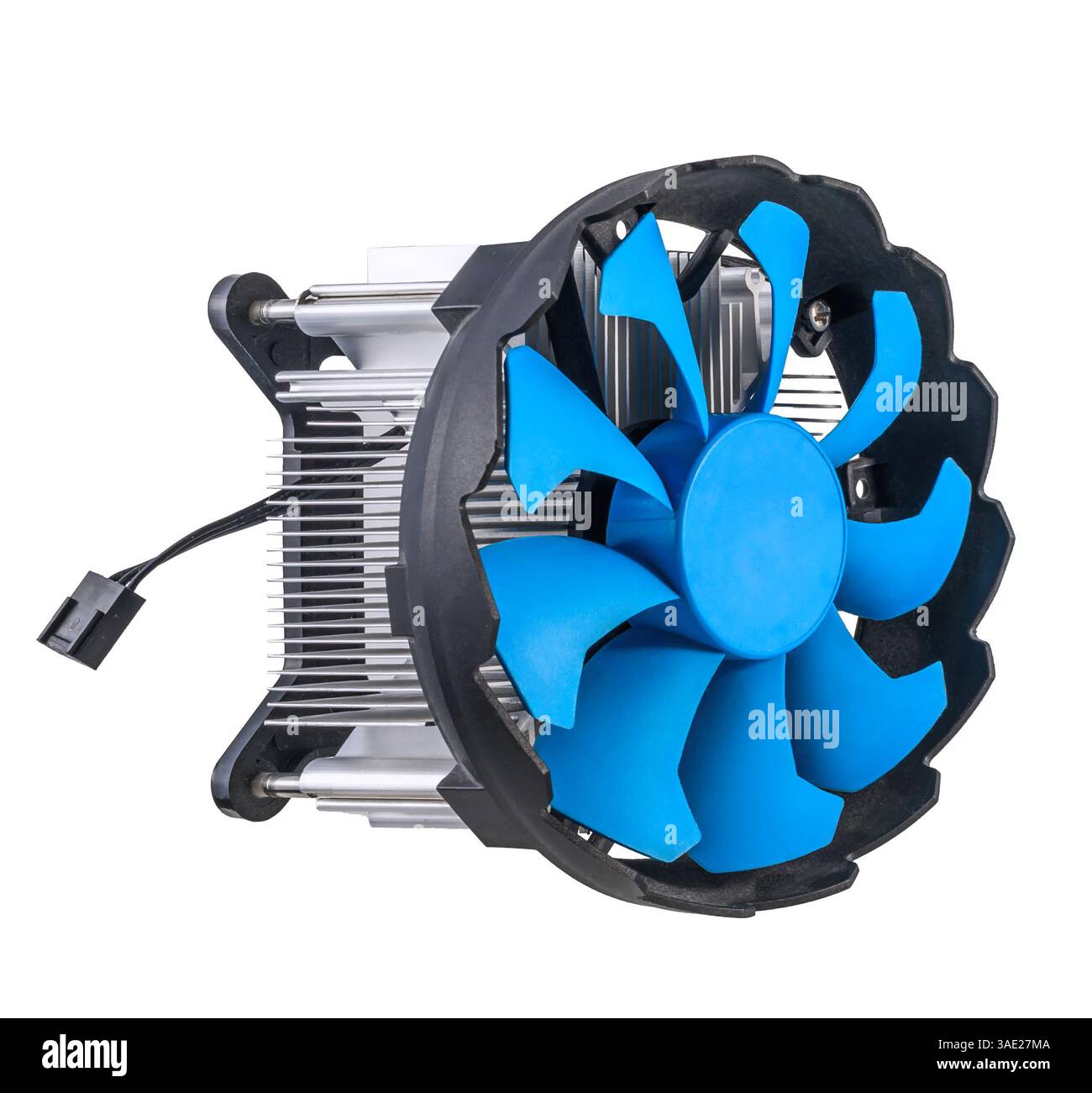 Highperformance CPU cooler is equipped with an elegant blue fan and ...