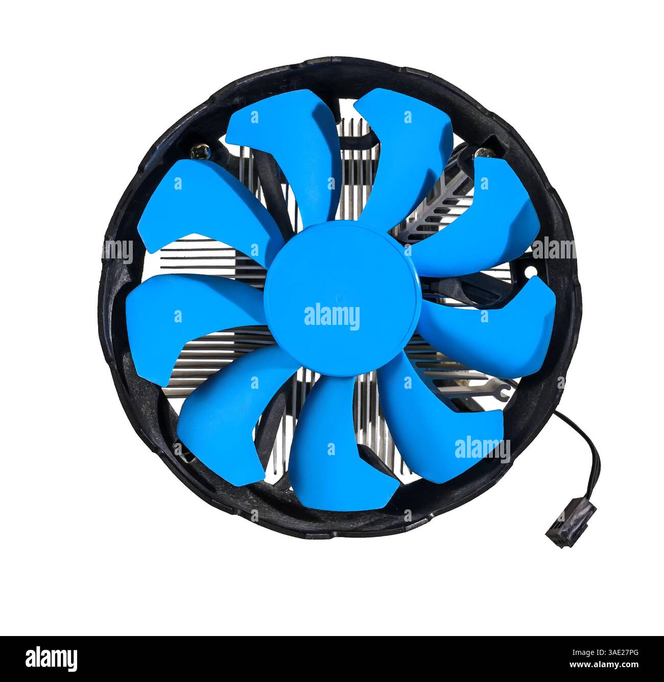 CPU cooler is equipped with an elegant blue fan and aluminum radiator ...