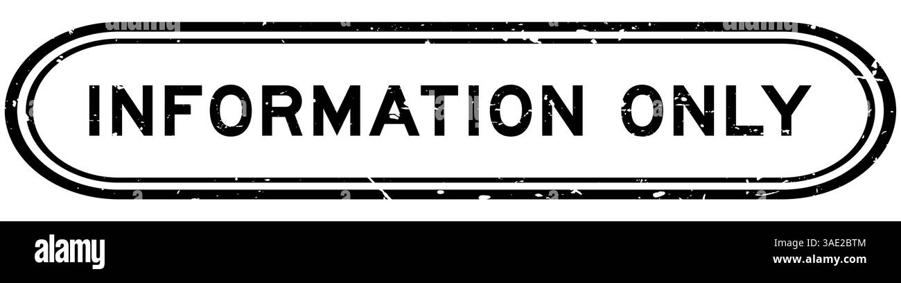 Grunge black information only word rubber seal stamp on white ...