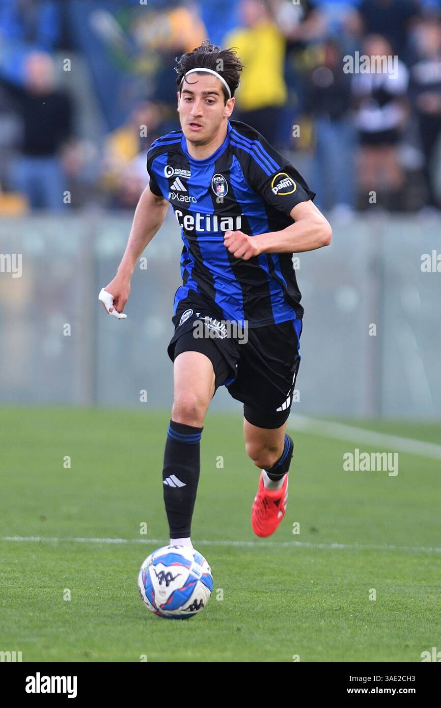 Pisa, Italy. 06th Apr, 2025. Samuele Angori (Pisa) during AC Pisa vs ...