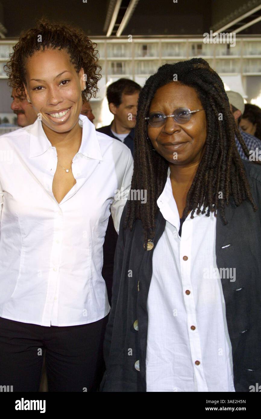 Jul 30, 2001; Century City, CA, USA; Actress WHOOPI GOLDBERG & daughter ...