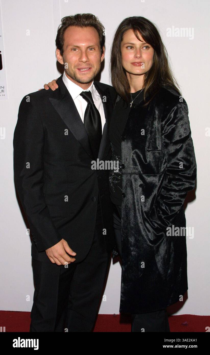 Oct 28, 2001; Los Angeles, CA, USA; Actor CHRISTIAN SLATER & wife RYAN ...