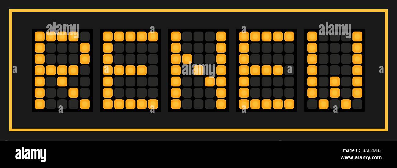 Orange color led banner in word renew on black background Stock Vector ...