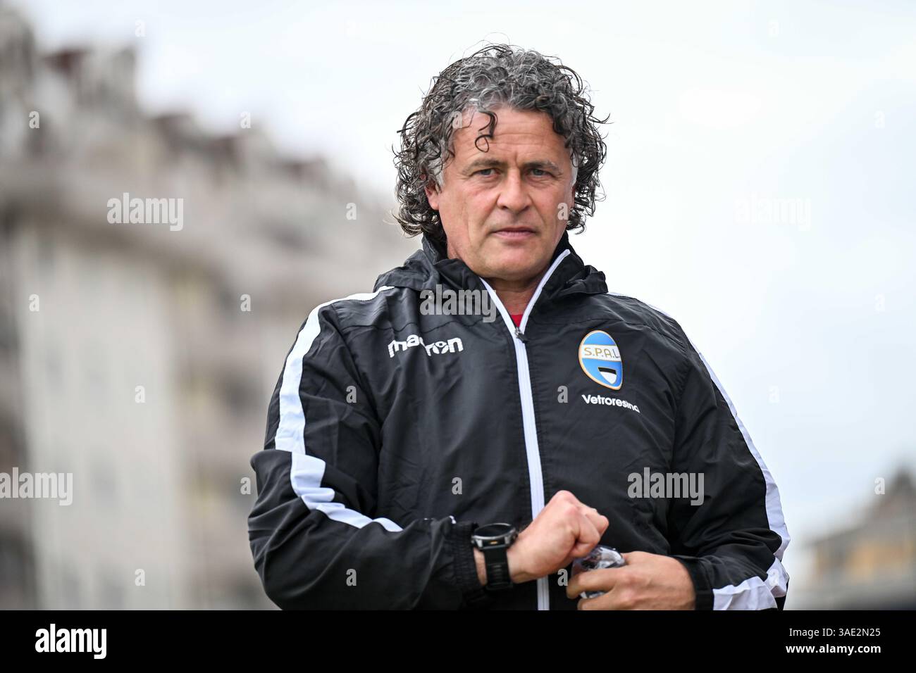Sassari, Italy. 06th Apr, 2025. Francesco Baldini Head Coach of SPAL ...