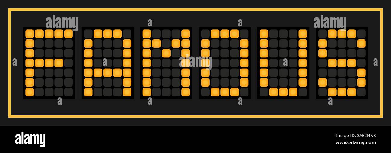Orange color led banner in word famous on black background Stock Vector ...