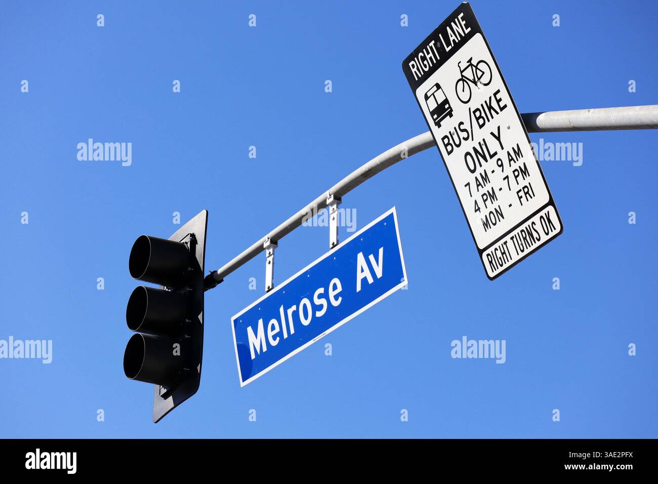 Los Angeles, California: Melrose Avenue sign Stock Photo - Alamy