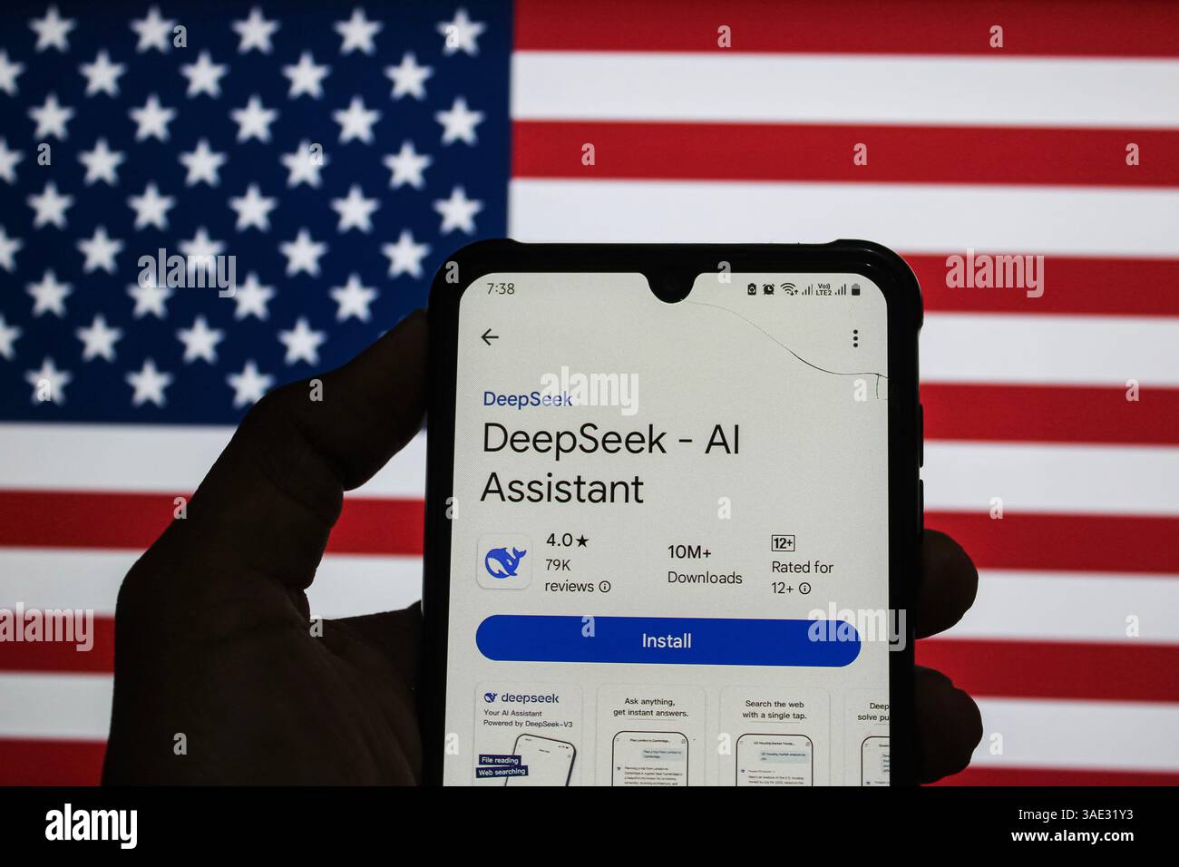 Indonesia. 05th Feb, 2025. In this photo illustration, the Deepseek ...