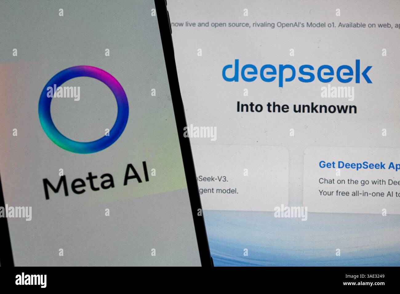 In this photo illustration, Meta AI logo is displayed on a smartphone ...