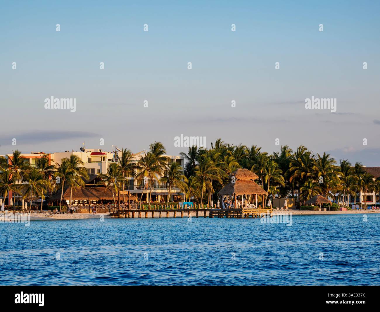 West Coast at sunset, Cozumel Island, Quintana Roo State, Mexico Stock ...