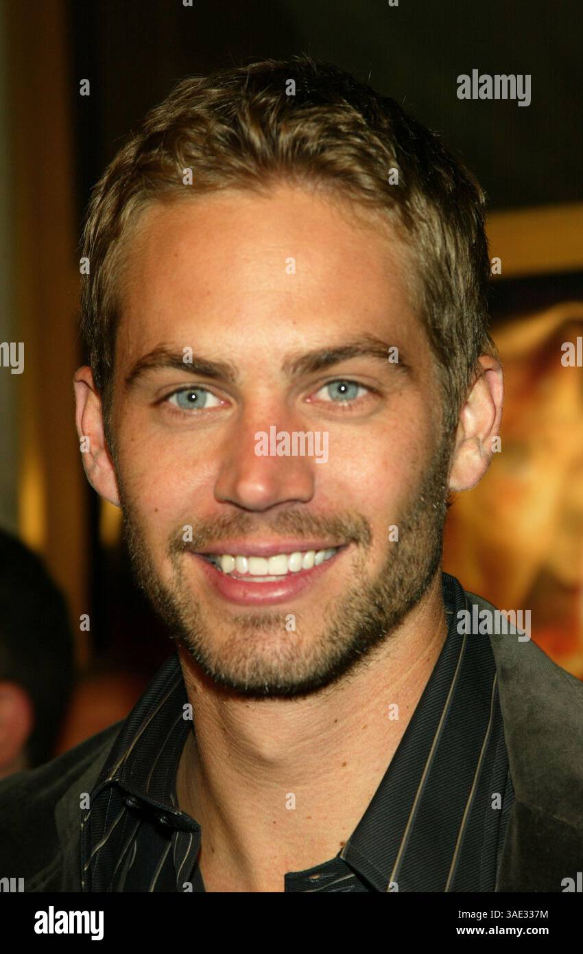 Nov 26, 2003; Westwood, California, USA; Actor PAUL WALKER at the ...