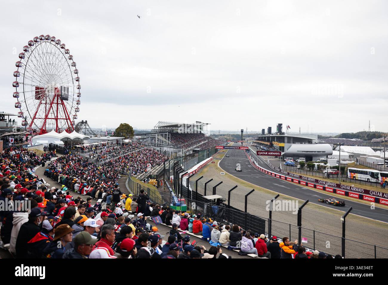 Suzuka, Japan. 6th Apr, 2025. Spectators watch the the Formula One ...