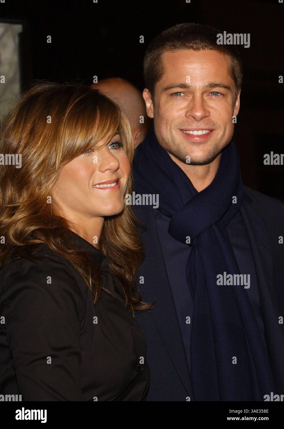 Jan 12, 2004; Hollywood, California, USA; Actor BRAD PITT & Wife ...