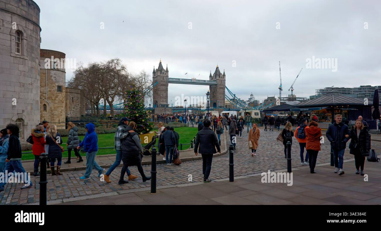 London, United Kingdom - December 16, 2023: View of large crowd people ...