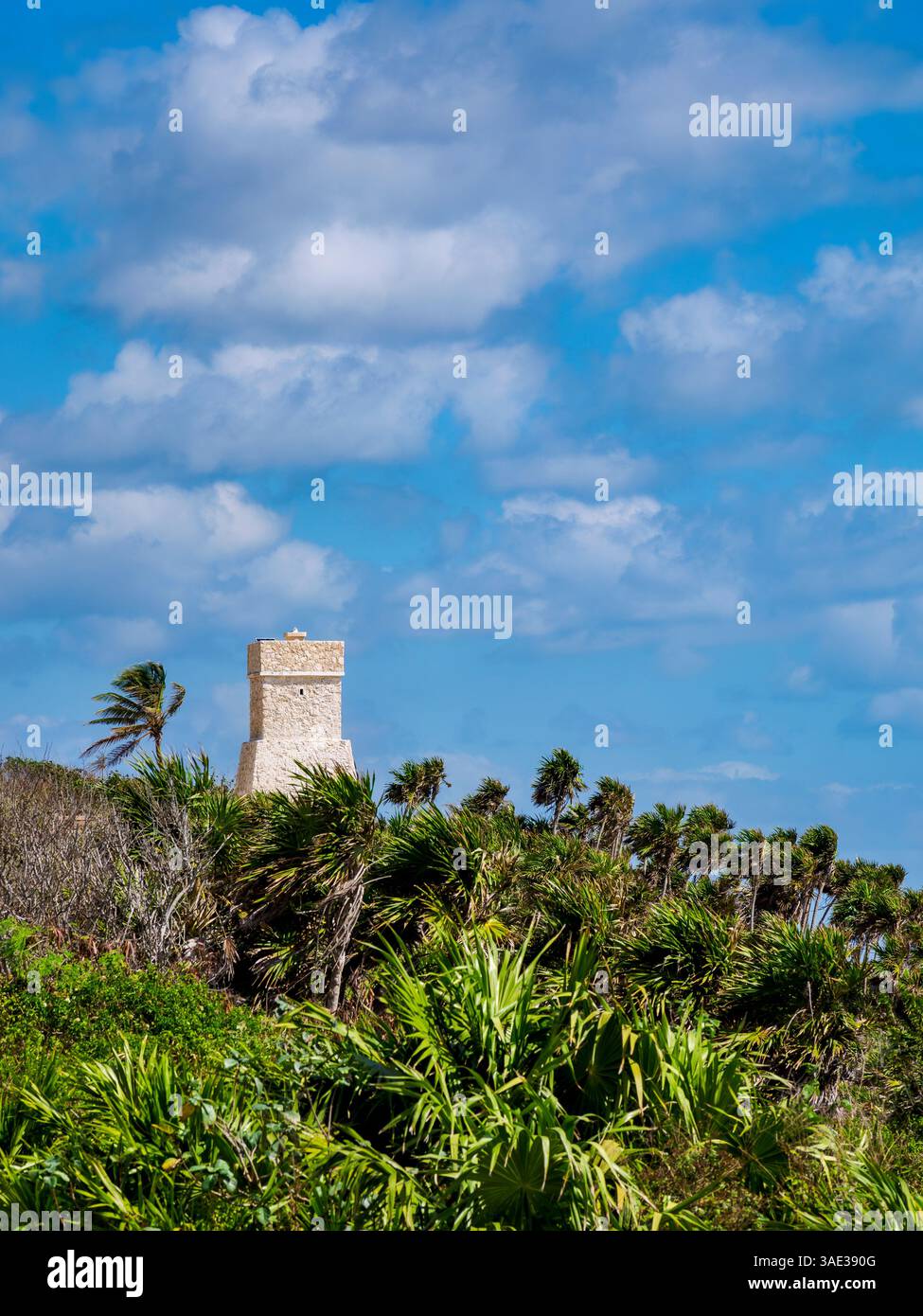 Tulum Lighthouse, Tulum, Quintana Roo State, Mexico Stock Photo - Alamy