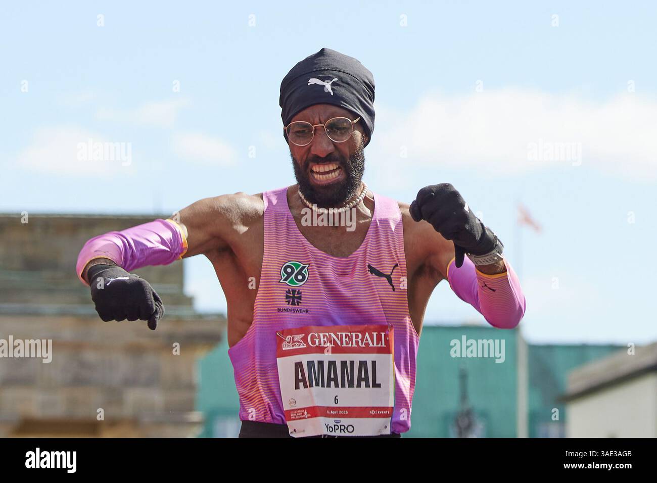 Berlin, Germany. 06th Apr, 2025. Amanal Petros celebrates his German ...