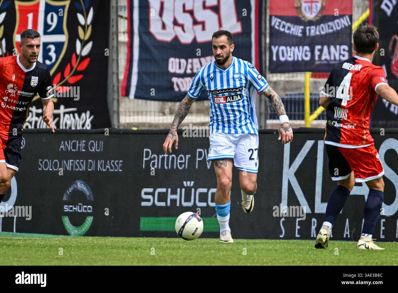 Sassari, Italy. 06th Apr, 2025. Vittorio Parigini of SPAL during Torres ...