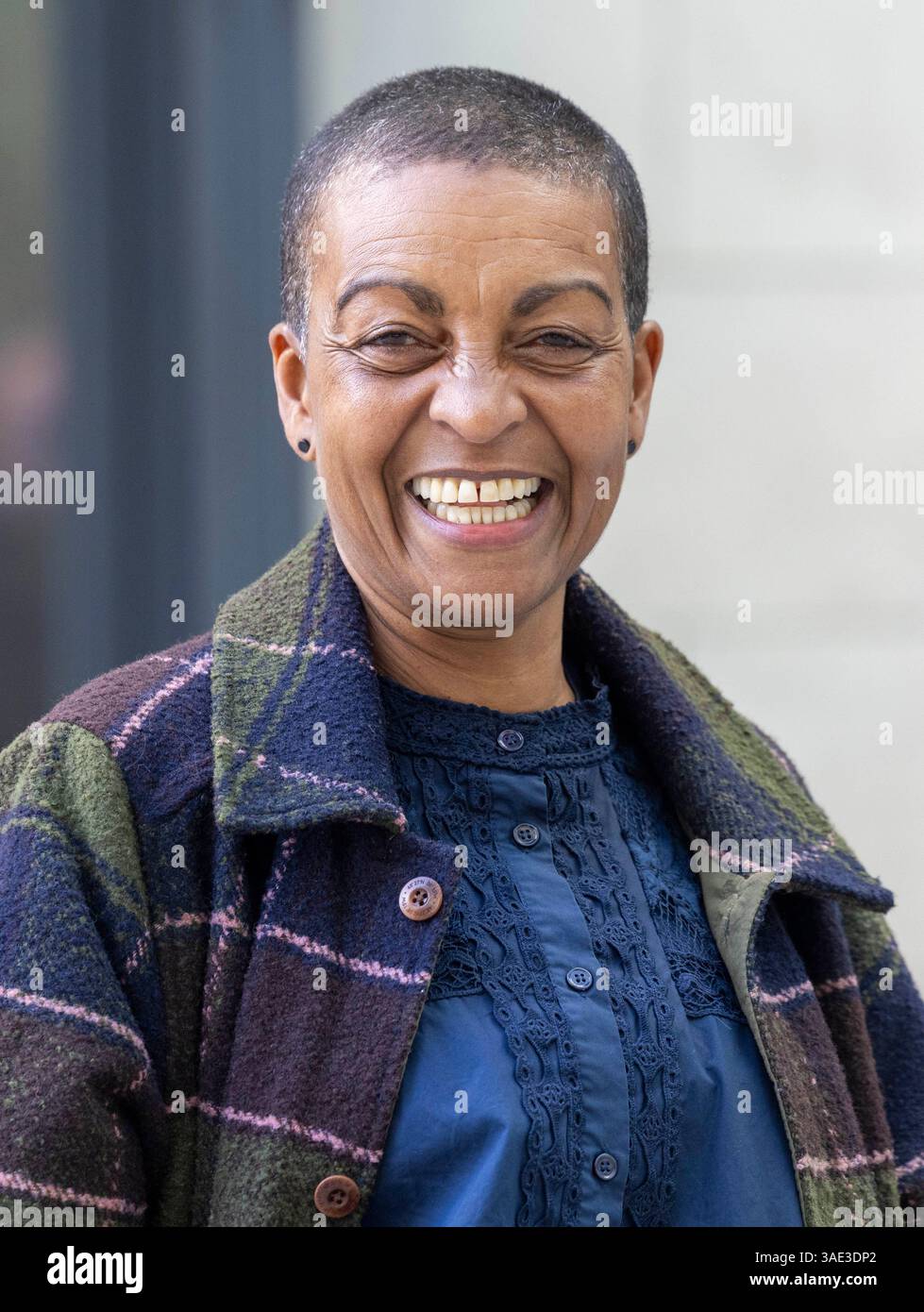 London, UK. 6th Apr, 2025. Adjoa Andoh, actress, at the BBC. On stage ...