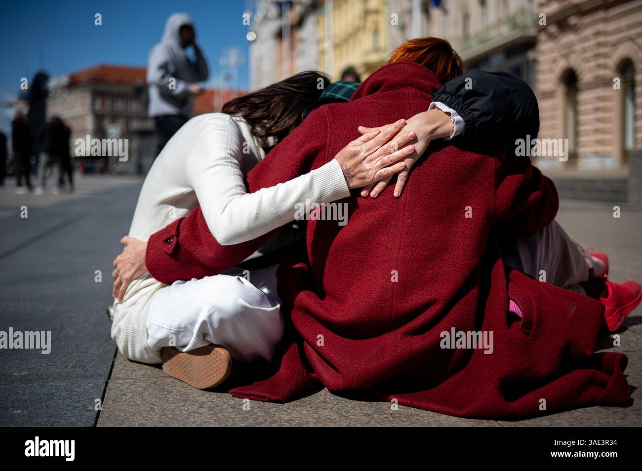 The performance Caress by Croatian artists Selma Banich and Nikolina ...