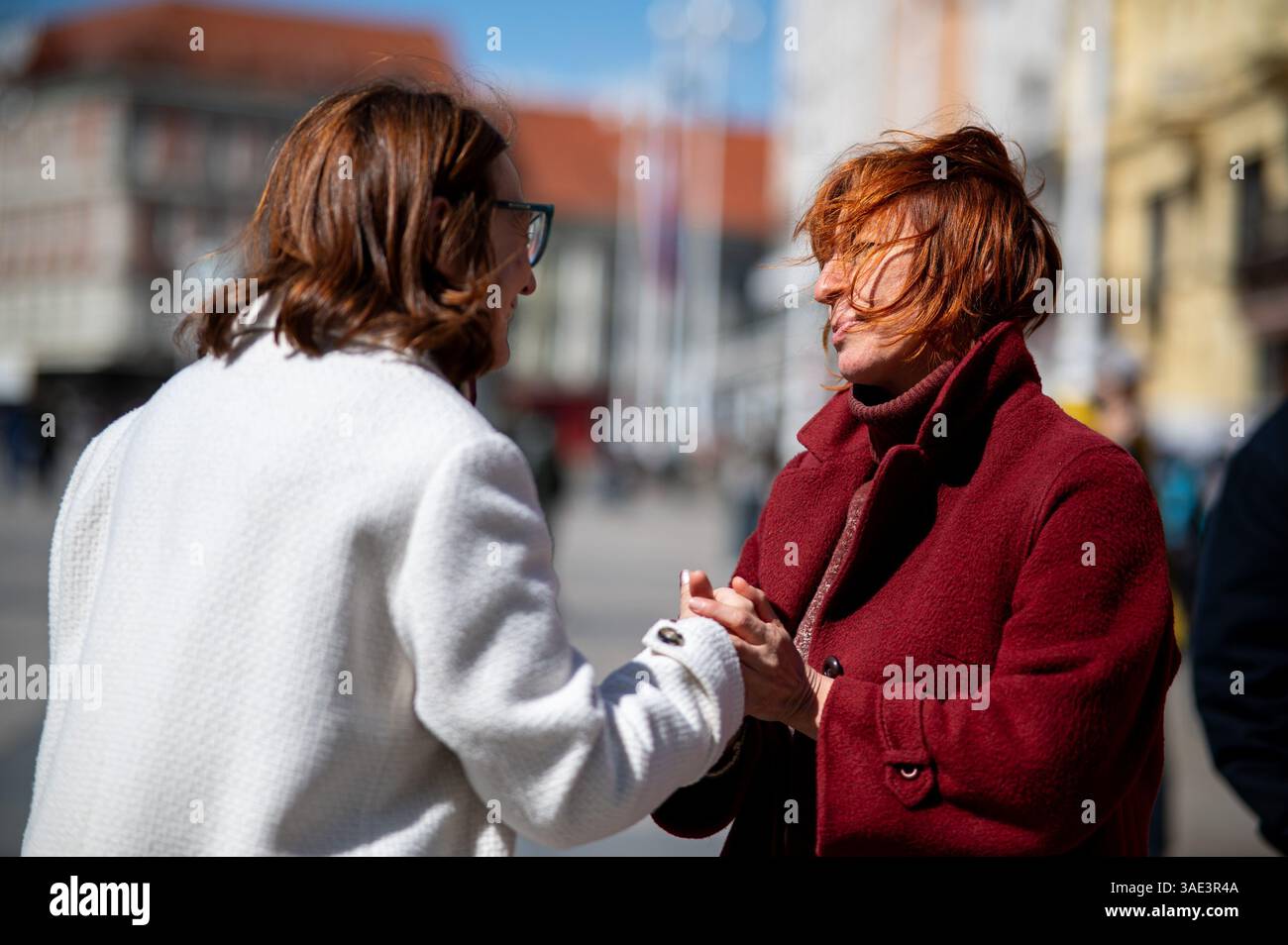 The performance Caress by Croatian artists Selma Banich and Nikolina ...