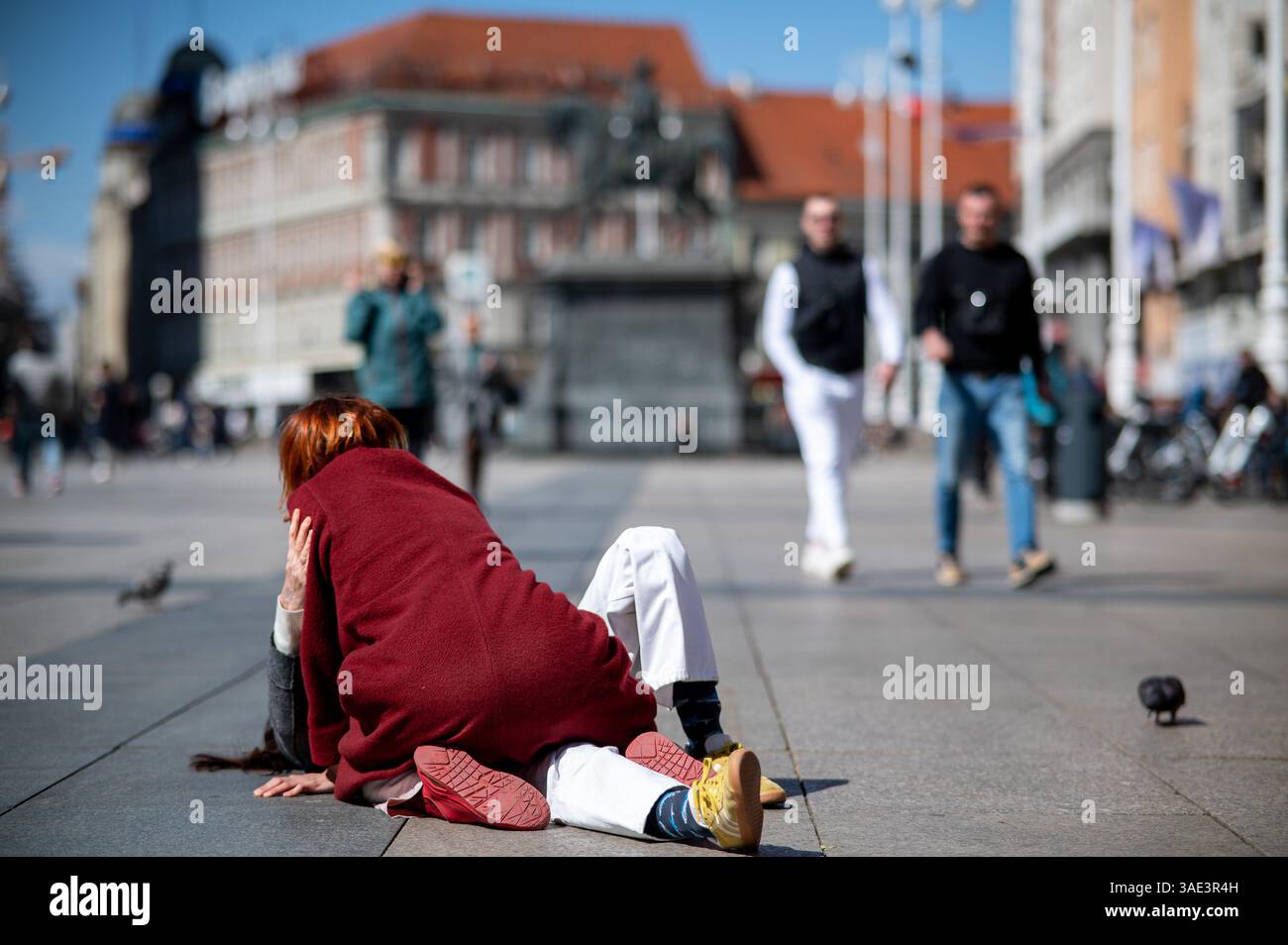 The performance Caress by Croatian artists Selma Banich and Nikolina ...