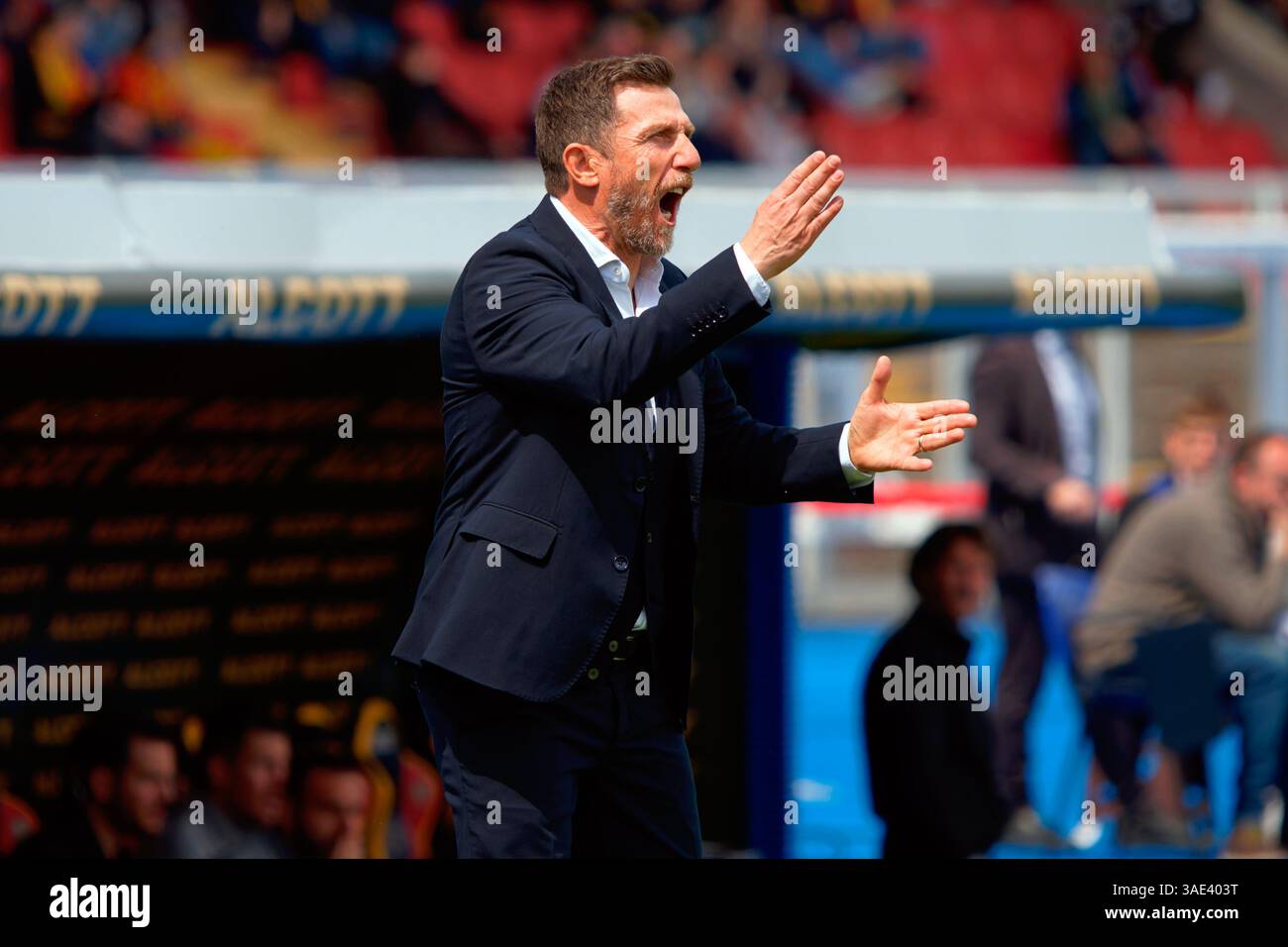 Lecce, Italy. 06th Apr, 2025. coach Eusebio Di Francesco of Venezia FC ...