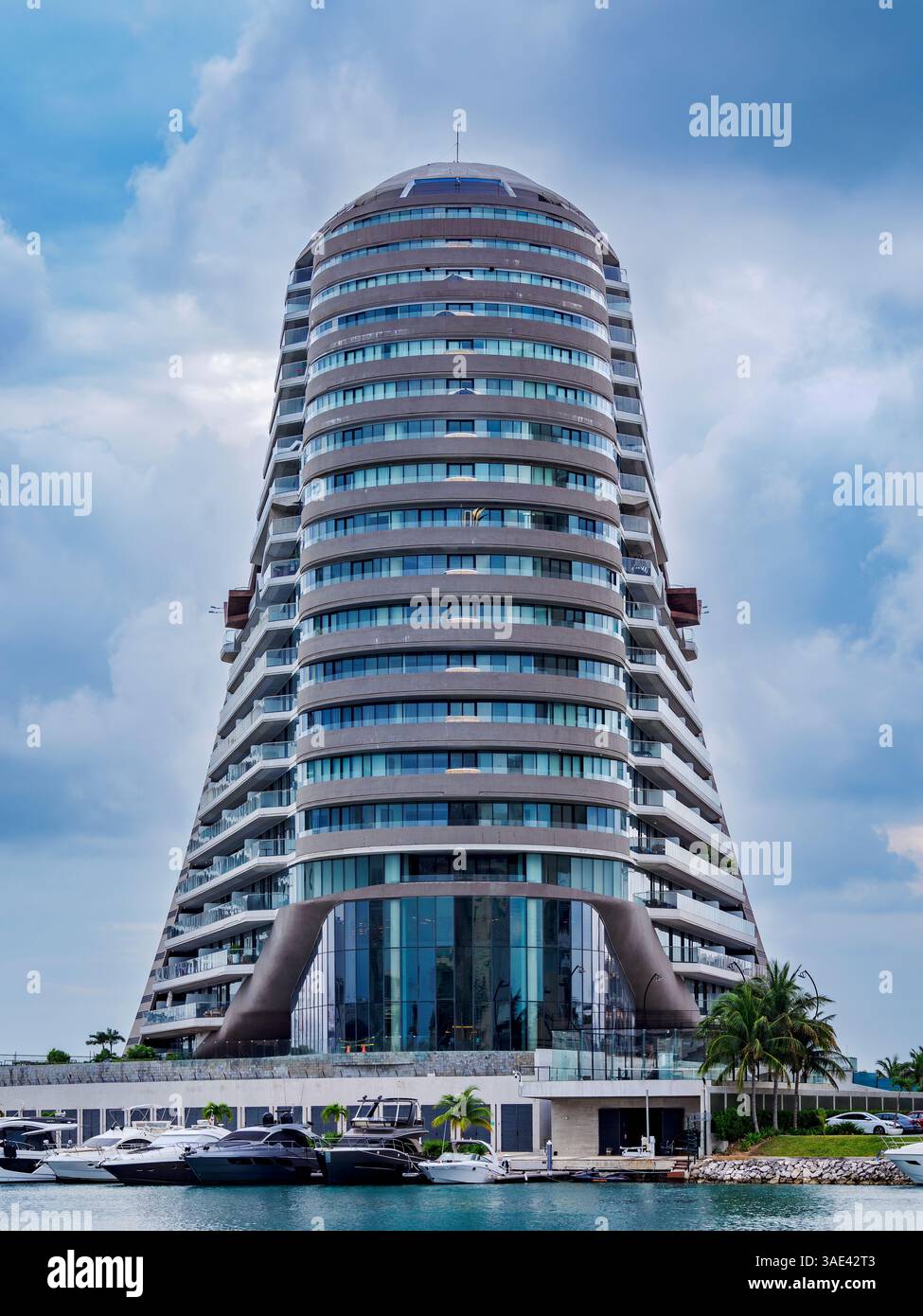 Shark Tower, Puerto Cancun, Cancun, Quintana Roo State, Mexico Stock ...