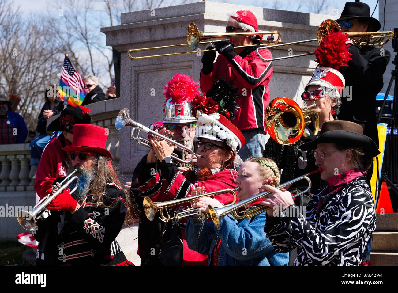 Madison, Wisconsin, USA. 5th Apr, 2025. The Forward! Marching Band ...