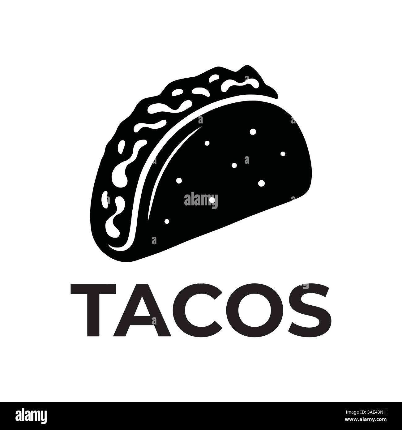 Vintage tacos logo template design concept. Simple tacos sign ...