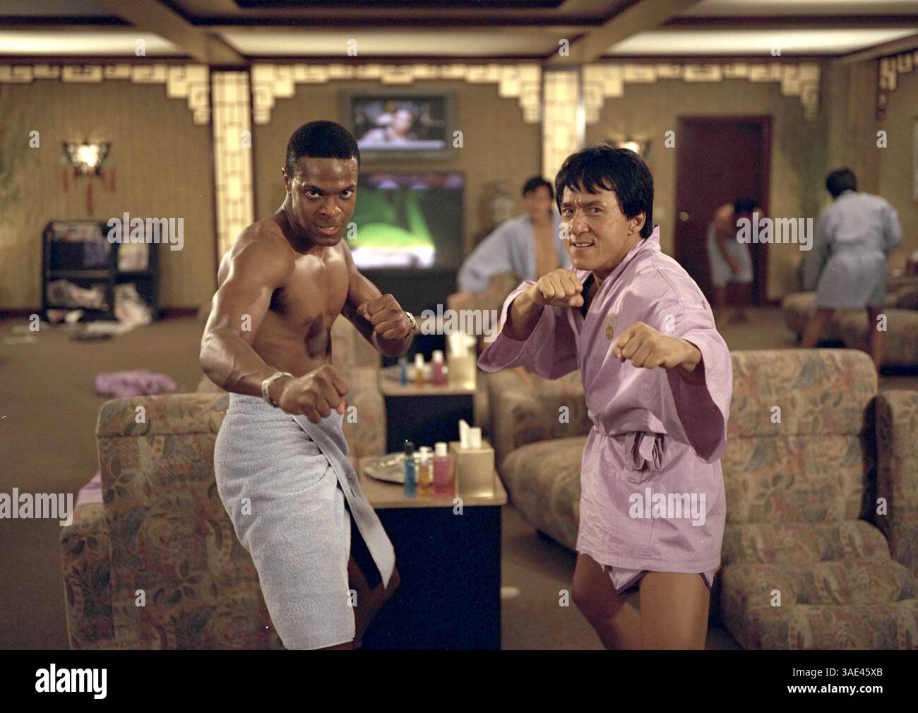 Aug 10, 2001; Hollywood, California, USA; Actors JACKIE CHAN & CHRIS ...