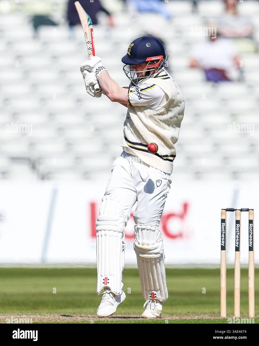 Birmingham, UK. 06th Apr, 2025. #80, Dan Mousley of Warwickshire in ...