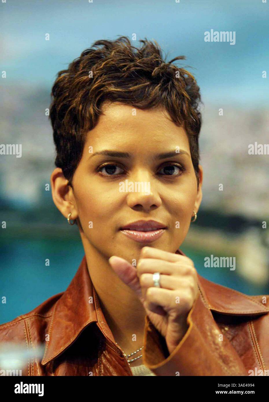 Apr 03, 2002; Cadiz, SPAIN; Actress HALLE BERRY during the press ...
