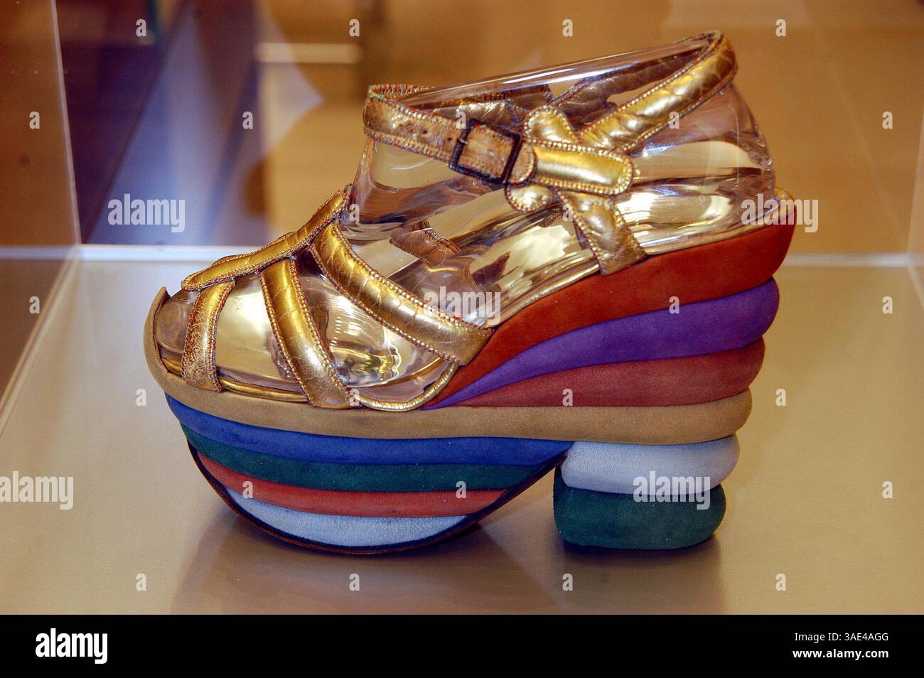 Oct 17, 2003; Madrid, Spain; Designer FERRUCCIO FERRAGAMO opens the ...
