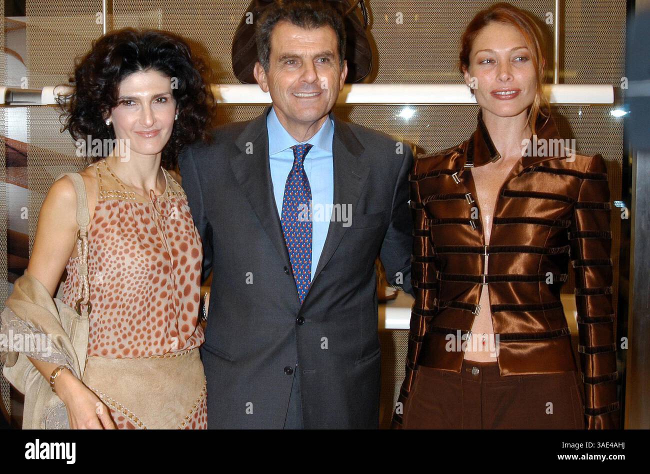Oct 17, 2003; Madrid, Spain; Designer FERRUCCIO FERRAGAMO, with wife ...