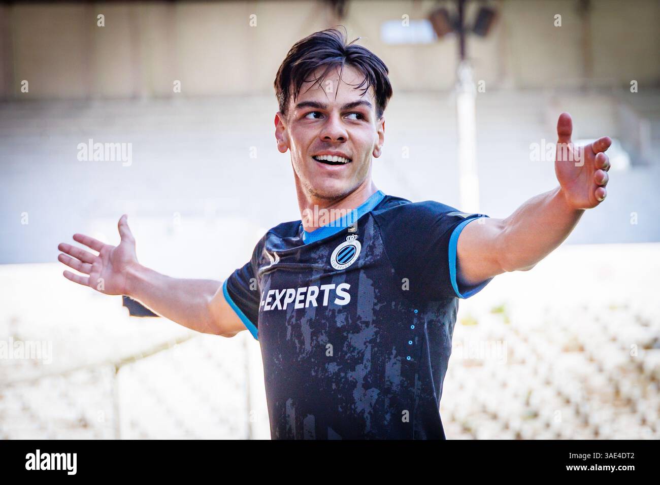 Antwerpen, Belgium. 06th Apr, 2025. Club's Ardon Jashari celebrates ...