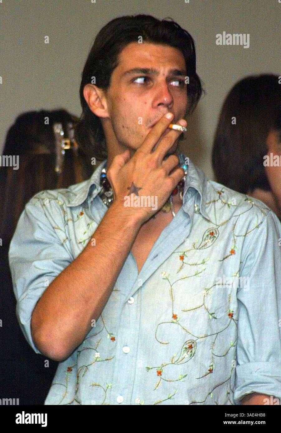 Oct 21, 2003; Hollywood, CA, USA; Actor TRENT FORD smoking a cigarette ...