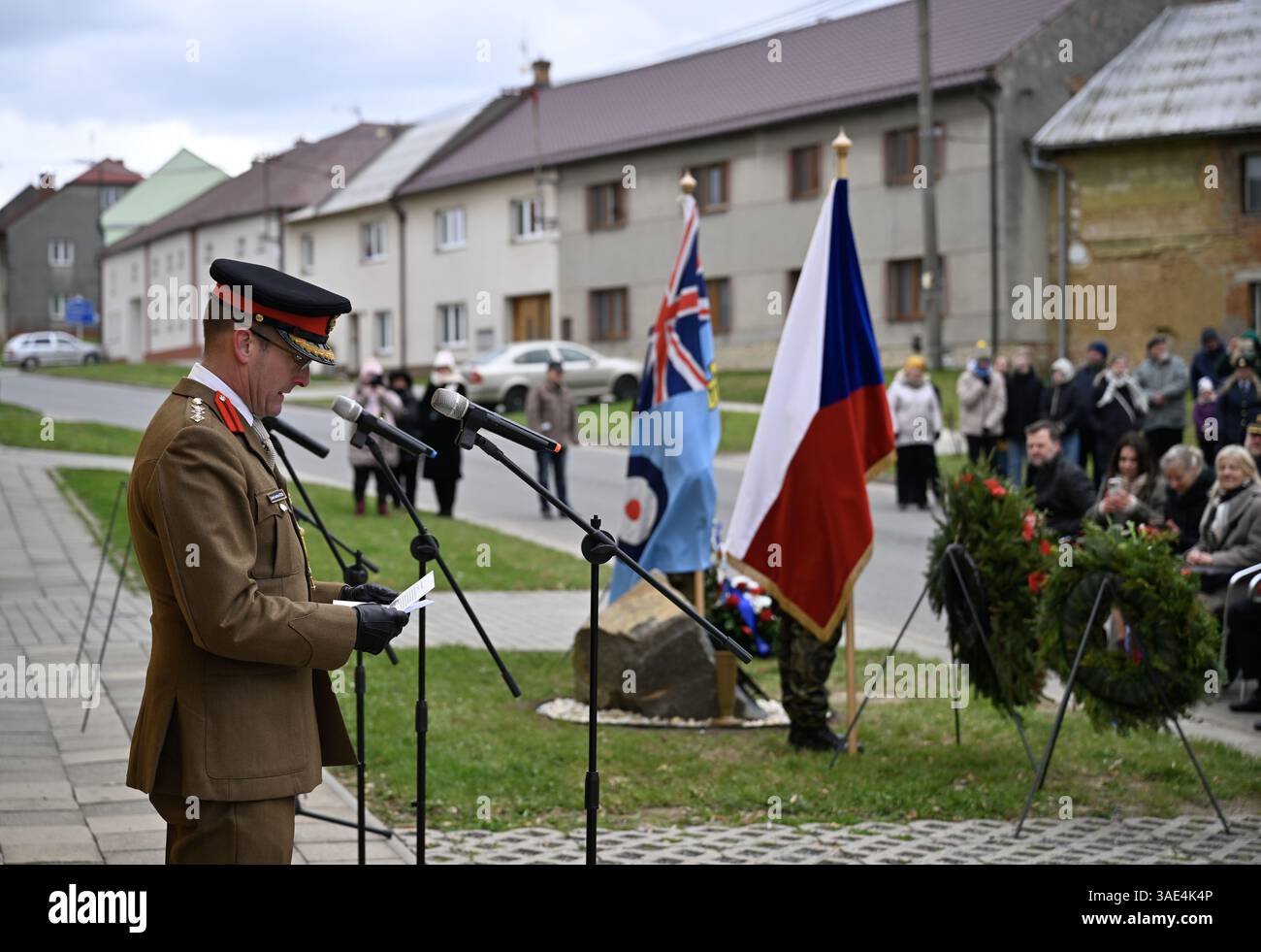 Rataje, Czech Republic. 06th Apr, 2025. Unveiling of plaque ...