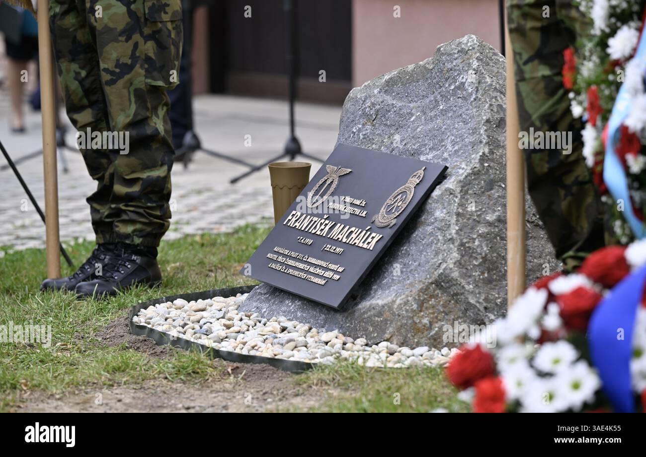 Rataje, Czech Republic. 06th Apr, 2025. Unveiling of plaque ...