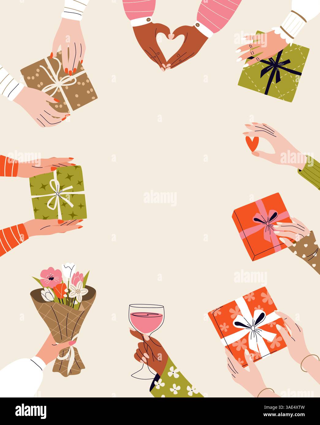 Vertical celebration background with gifts Stock Vector Image & Art - Alamy