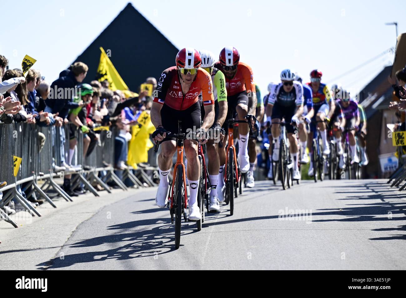 Oudenaarde, Belgium. 06th Apr, 2025. British Connor Swift of Ineos ...