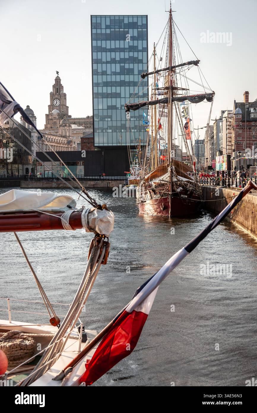 Tall ship 'Atyla', Royal Albert Dock, Liverpool, Merseyside, UK Stock ...