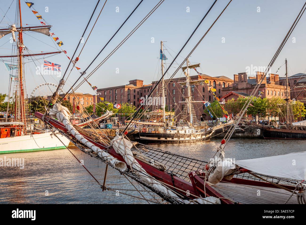 Tall Ship 'La Malouine', Royal Albert Dock, Liverpool, England, UK ...