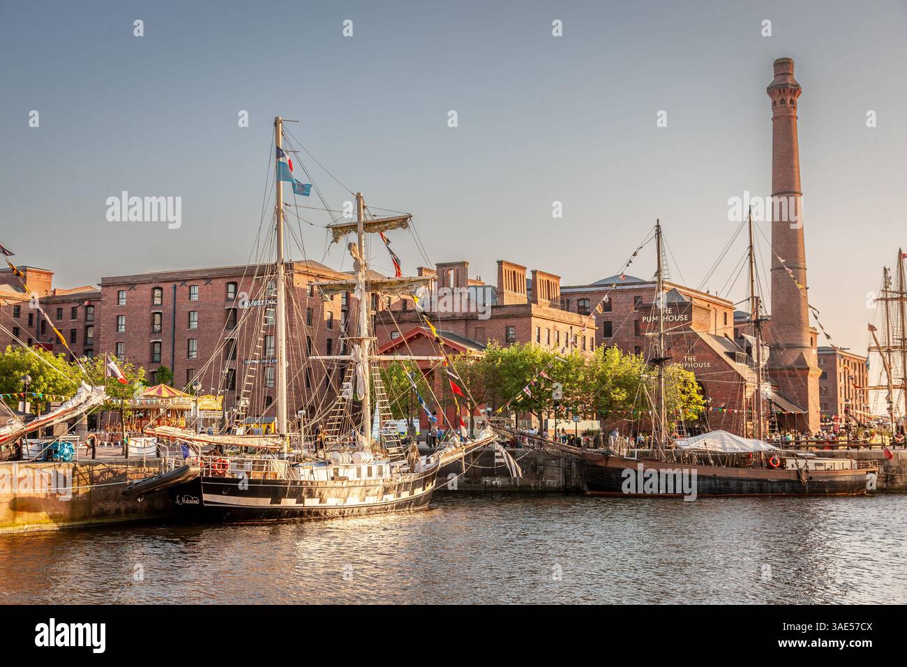 Tall Ship 'La Malouine', Royal Albert Dock, Liverpool, England, UK ...