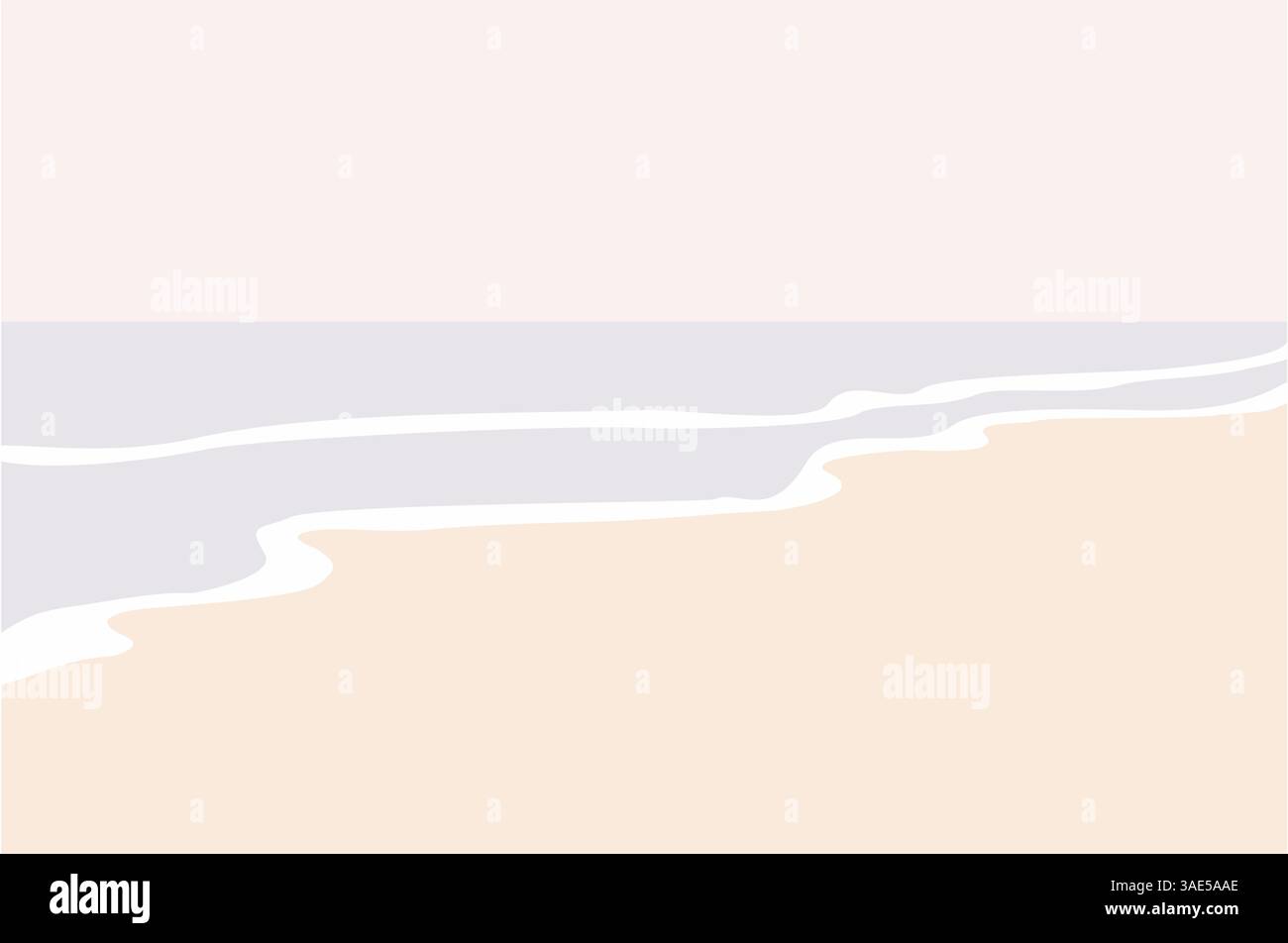 Calm sandy sea coast Stock Vector Images - Alamy